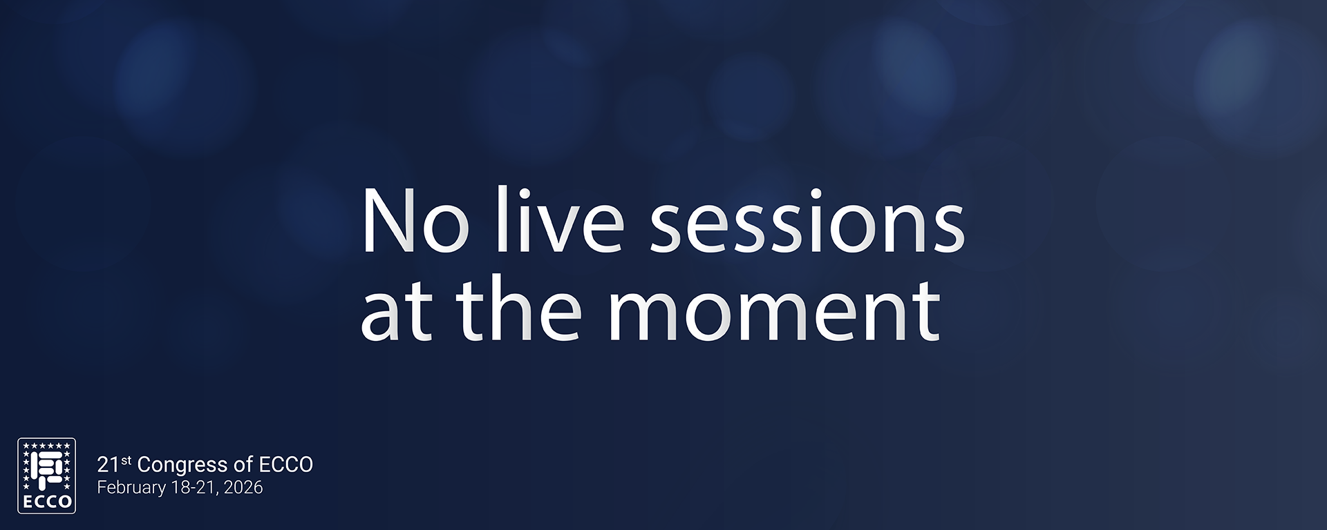 No live sessions at the moment